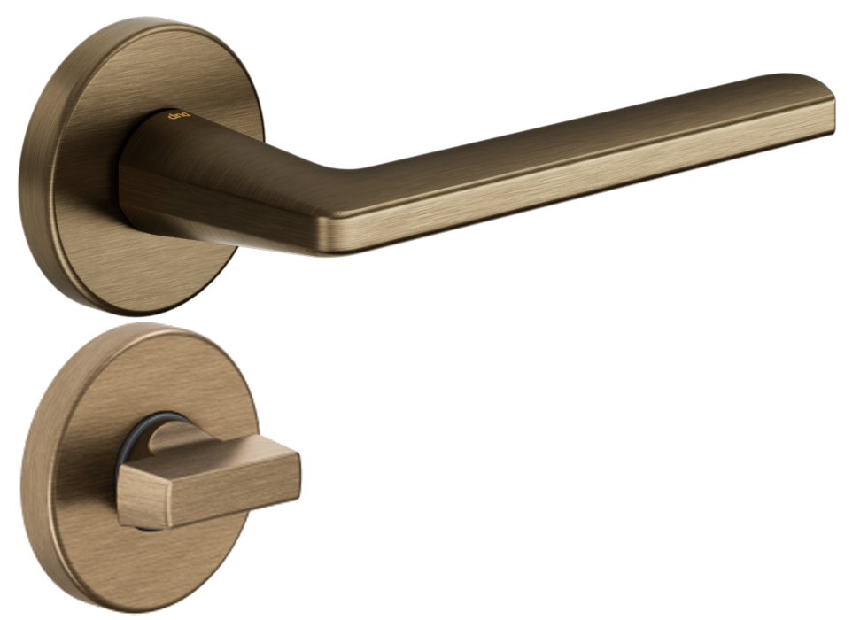 Ручки дверные DND LUCE-P с накладкой WC матовая бронза